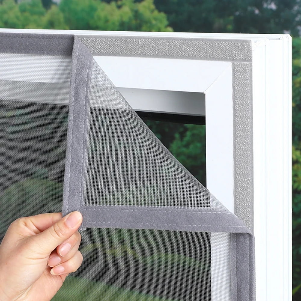 Grey,Anti-mosquito self adhesive window screen mosquito net，summer ...