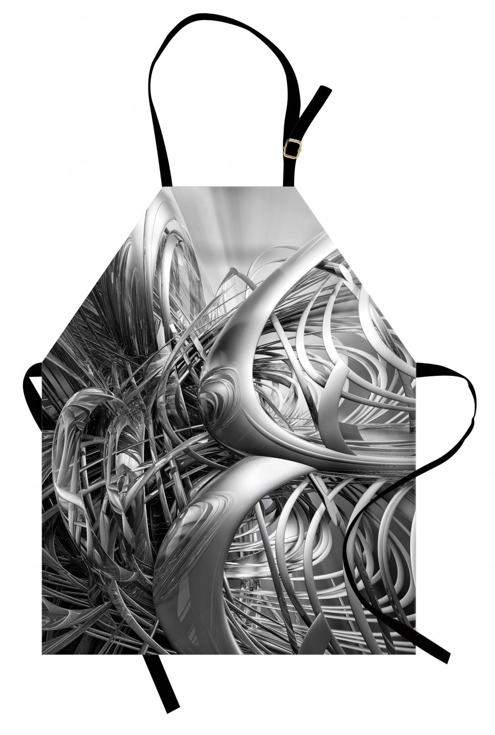 Grey Apron Science Fiction Theme 3D Cyber Futuristic Background Pattern ...