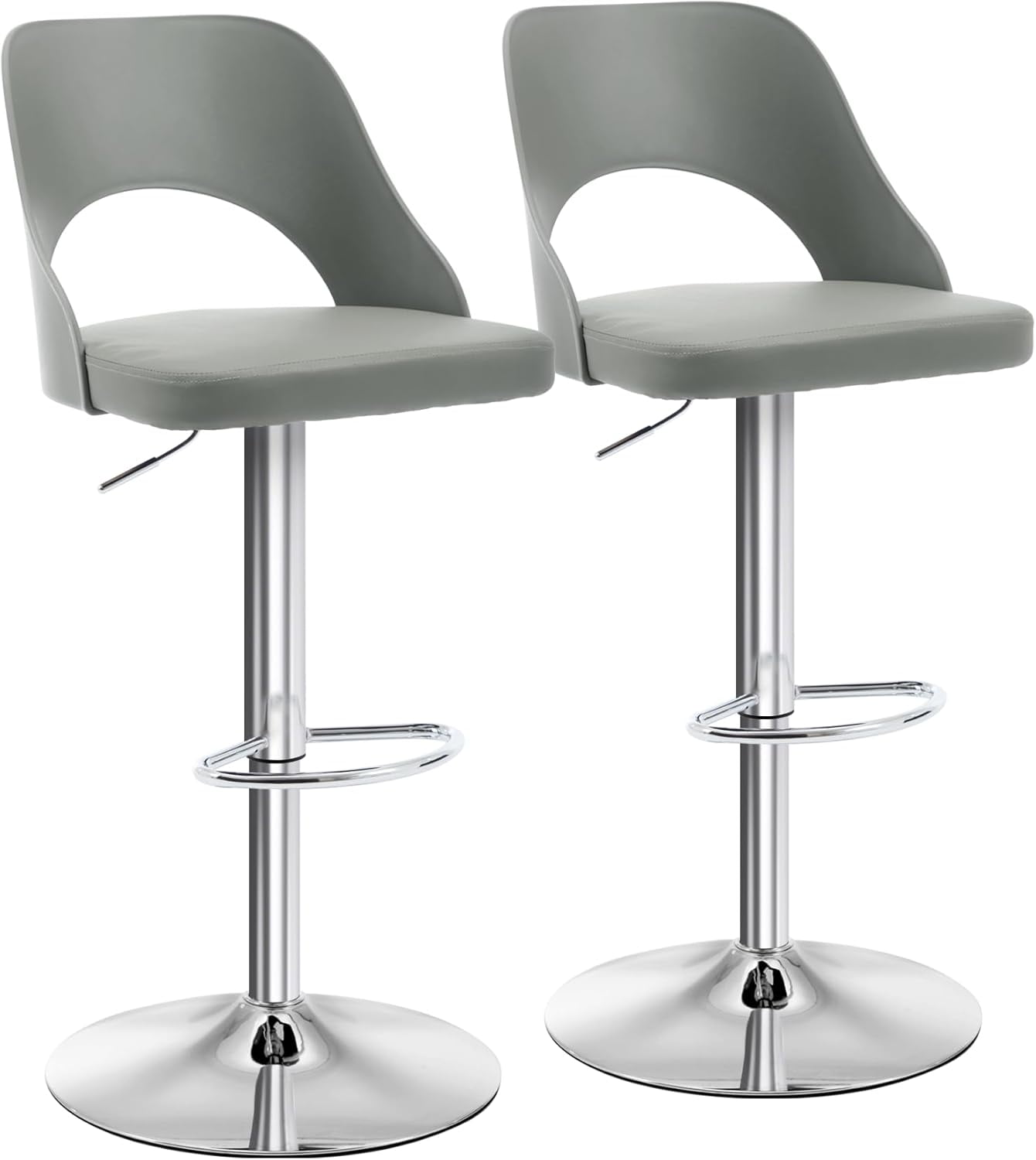 Grey Bar Counter Stools Set of 2 Modern Fashion Kitchen Island Chairs ...