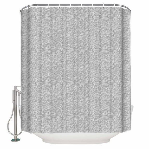 Grey Bathroom Shower Curtains with 12 Hooks Polyester Waterproof Shower ...