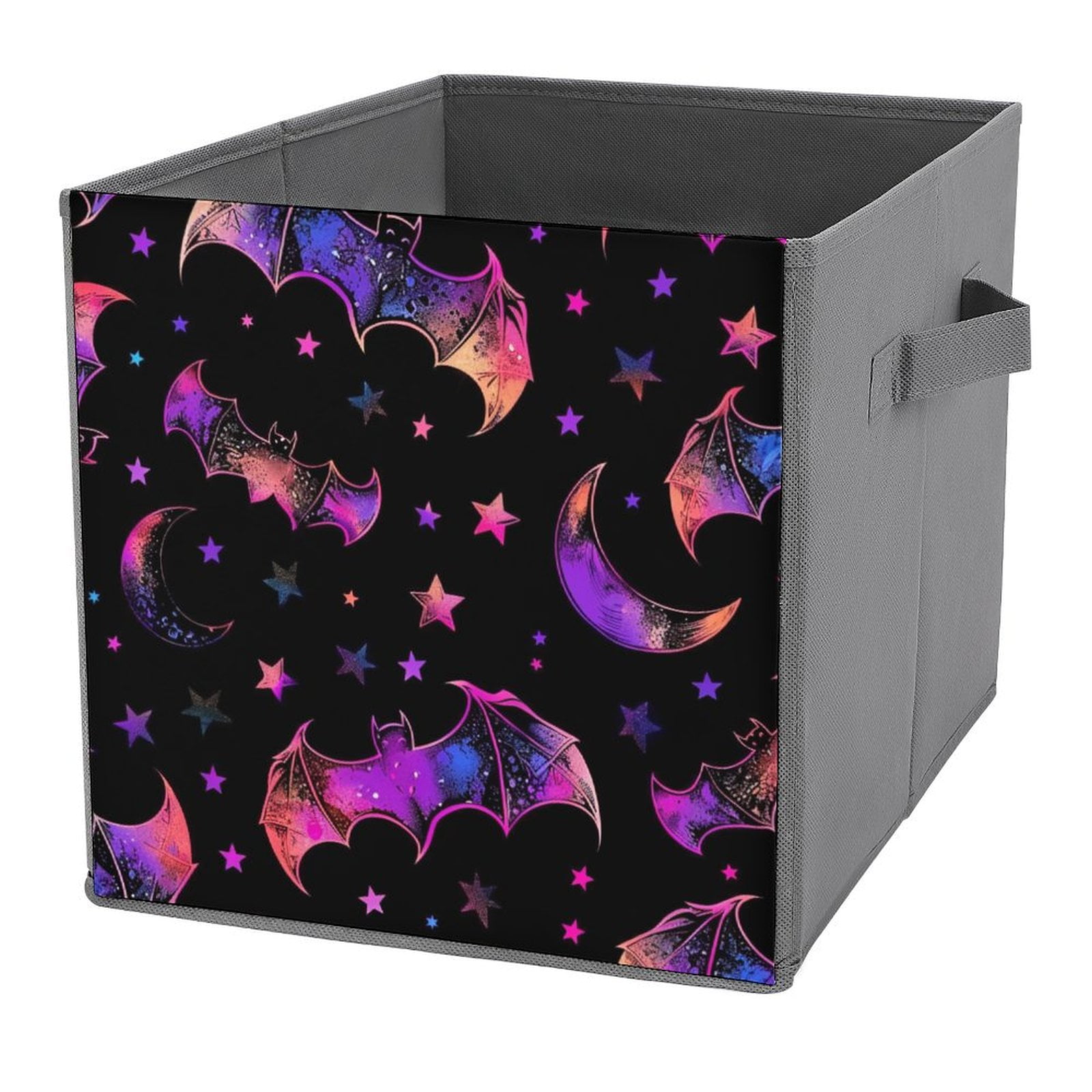 Grey Bats-8Storage Box With Easy Carry Handle, Collapsible Storage Bins ...