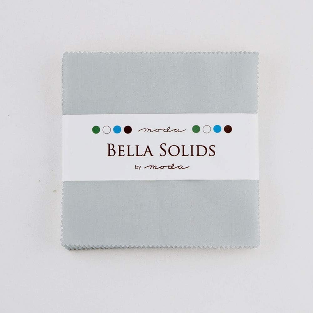Bella Solids Zen Grey Moda Charm Pack; 42 - 5" Precut Fabric Quilt ...
