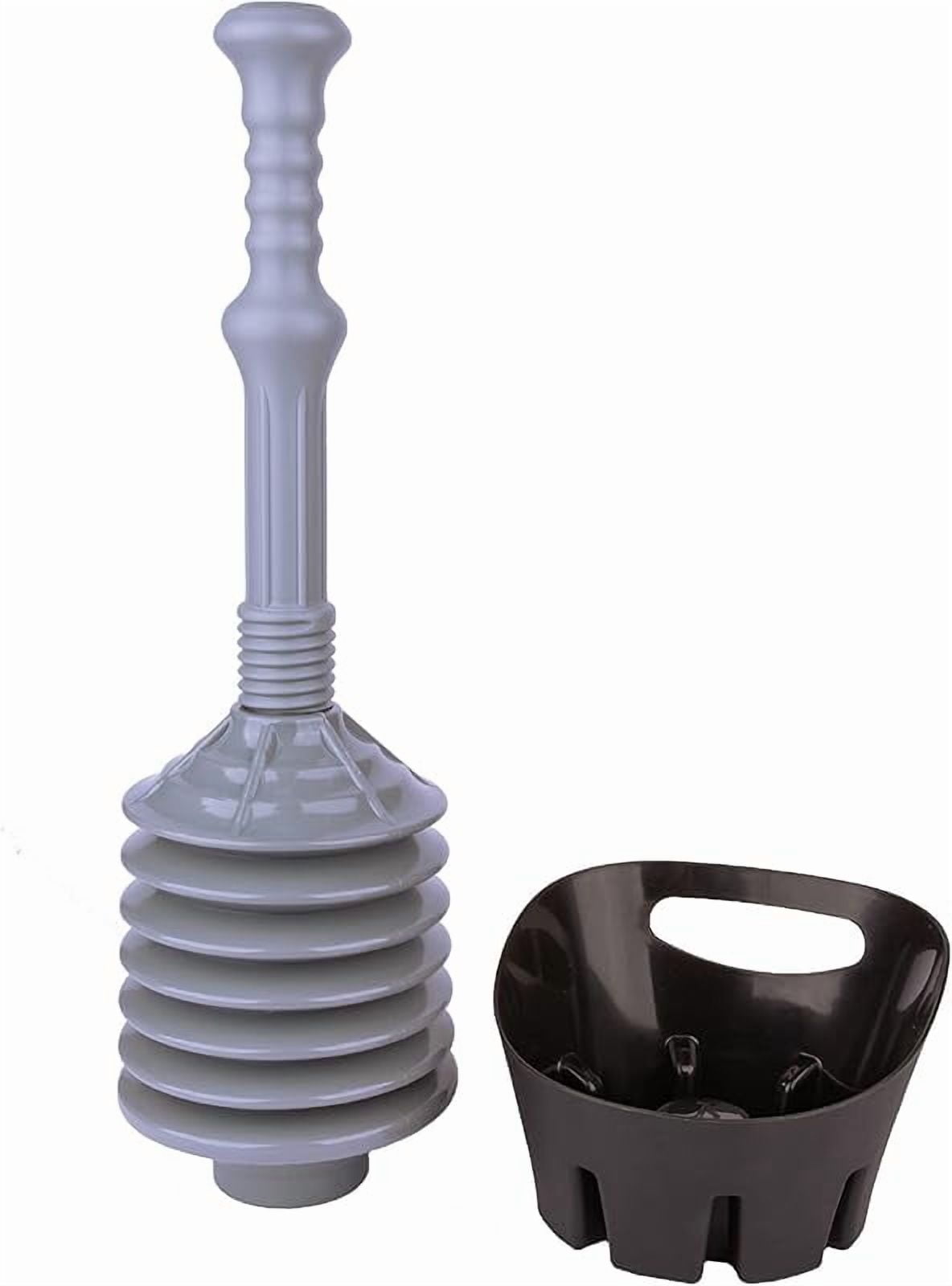 Grey Bellows Accordion Toilet Plunger with Black Storage Tray - Walmart.com