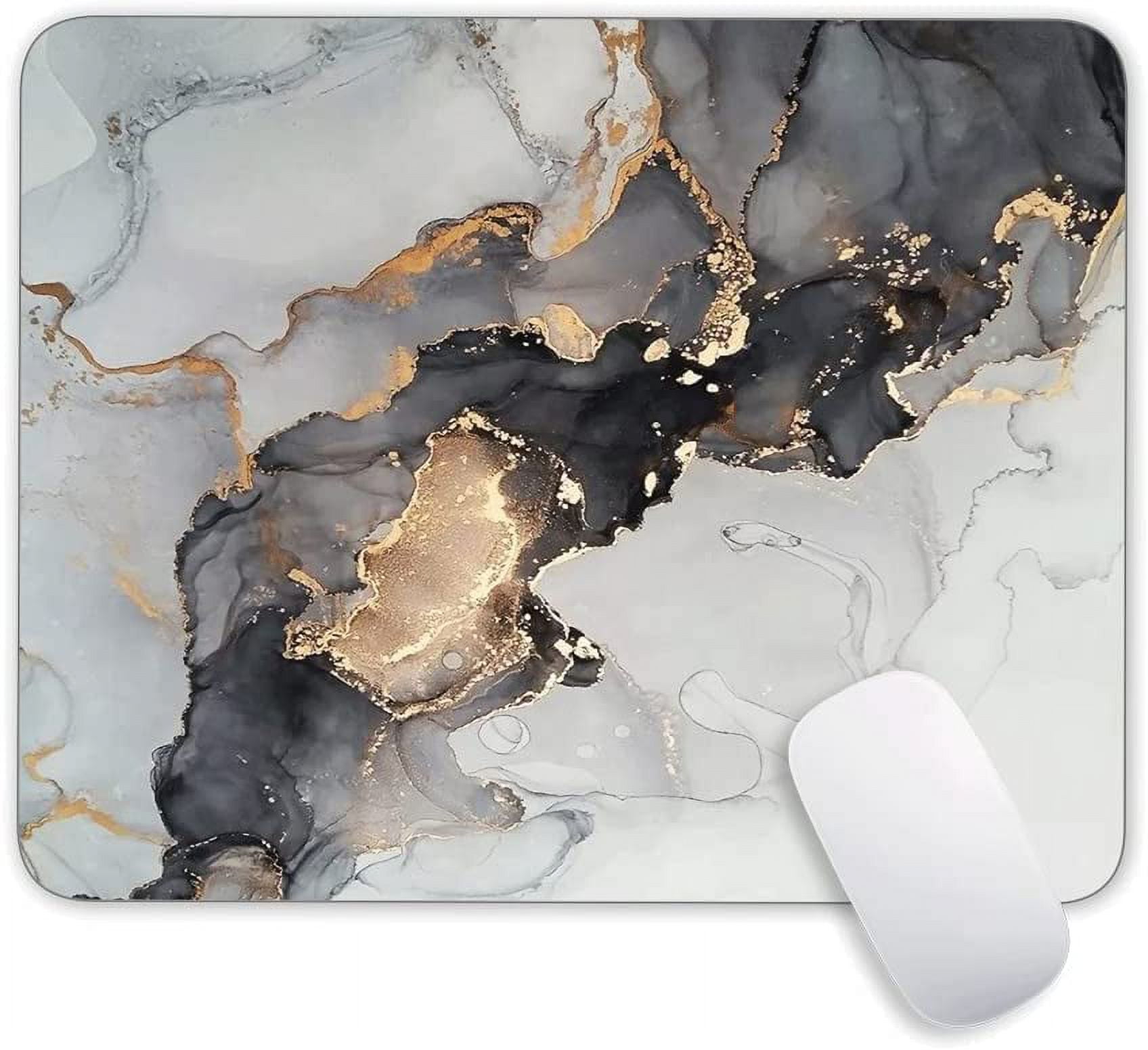 Grey Black Gold Marble Mouse Pad, Gaming Mouse Mat with Custom Design ...
