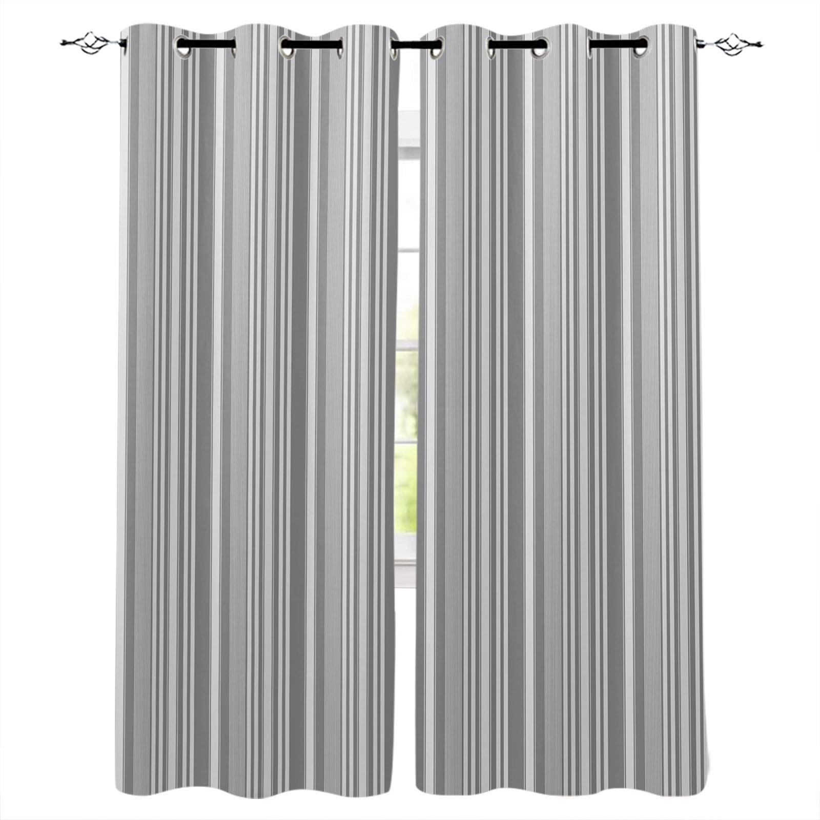 Grey Blackout Curtains for Bedroom Living Room Darkening Curtains 84 ...