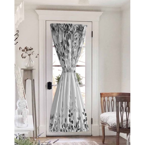 Grey Blackout Curtains, French Door Curtains for Door Window ...