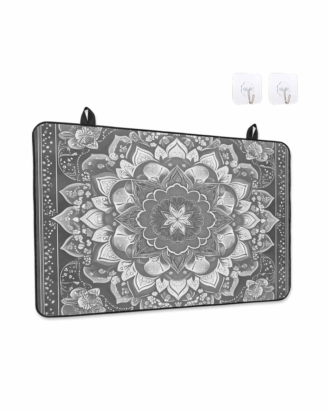 Grey Boho Stove Top Covers for Electric Stove, Kitchen Glass Ceramic ...