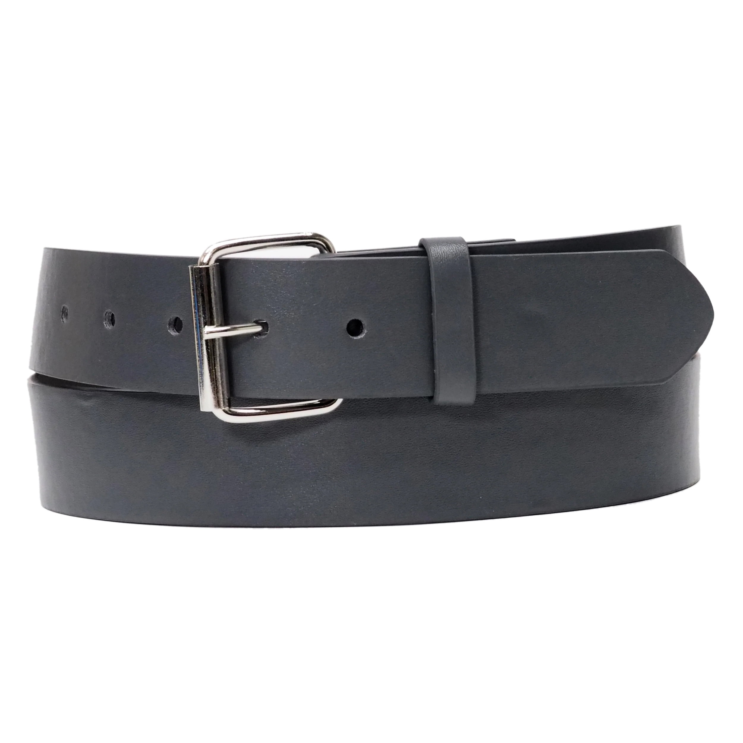 Grey Bonded Leather Belt with Removable Belt Buckle - Walmart.com