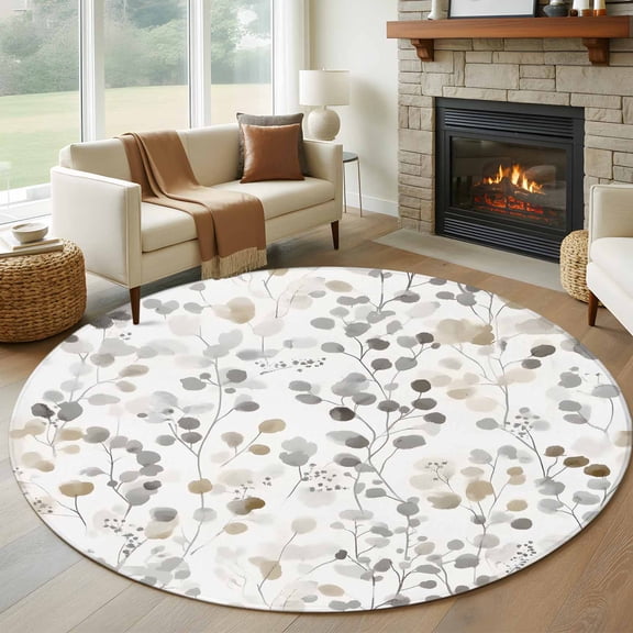 Starry Sky Round Rug 5ft Washable Circle Kitchen Rugs Non Slip Modern ...
