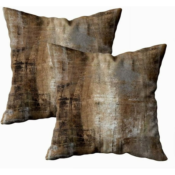 Grey Brown Throw Pillow Covers Modern Home Art Decor,20 X 20 Inches Set ...