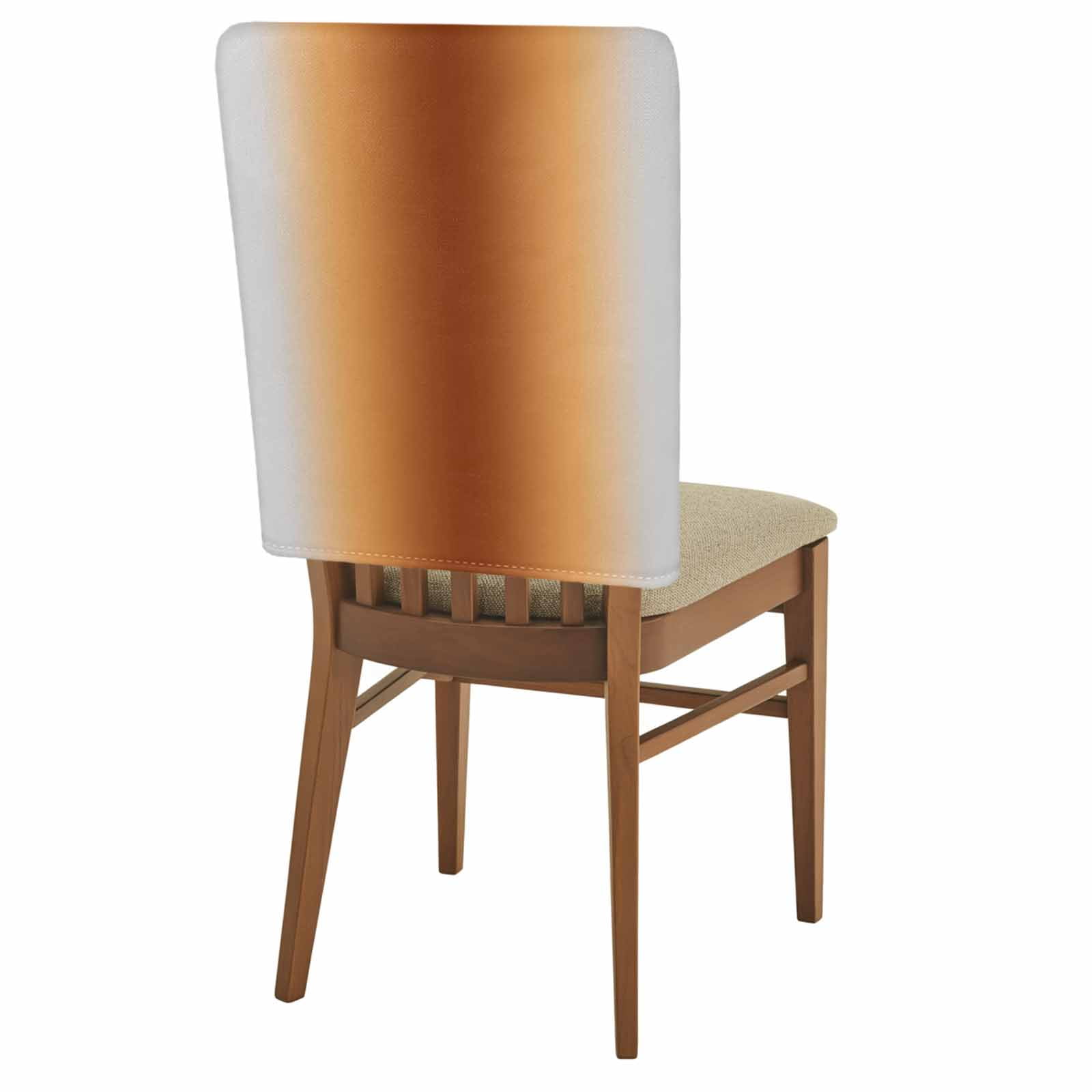 Grey Burnt Orange Gradient Chair Back Covers Set of 6, Minimalist Ombre ...