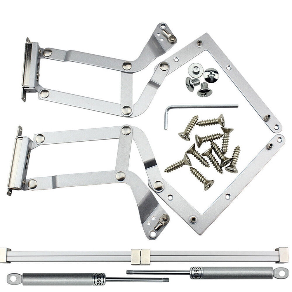 Grey Cabinet Door Hinges Vertical Swing Lift Up Stay Pneumatic Arm ...