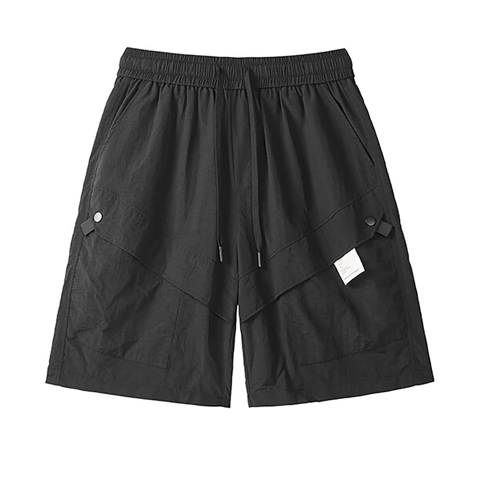 Grey Cargo Shorts Men Cargo Shorts for Men, Men's Solid Color Sports ...
