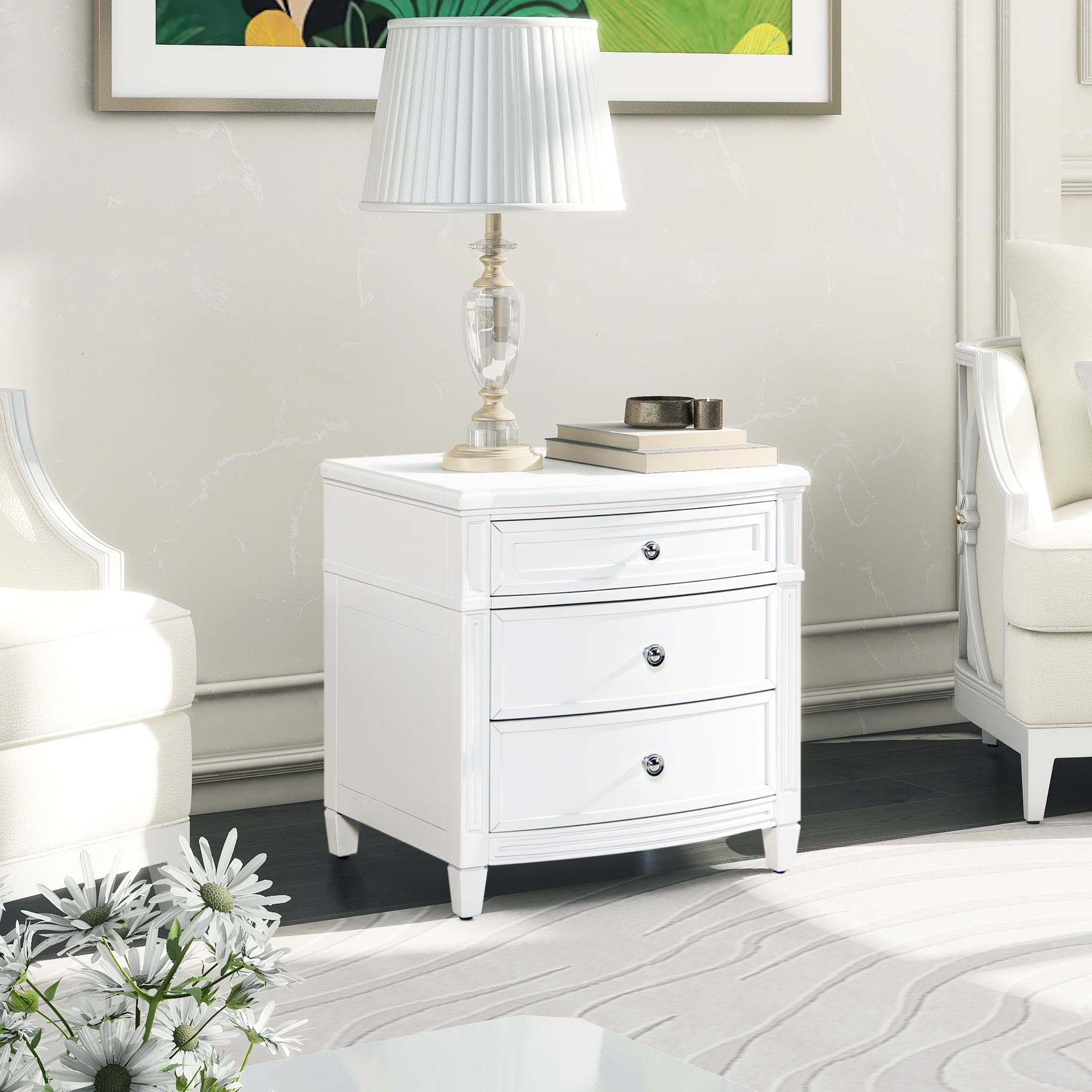 Grey Cashmere Wood 3 Accent End Table, . Fashionable Table With Drawer ...