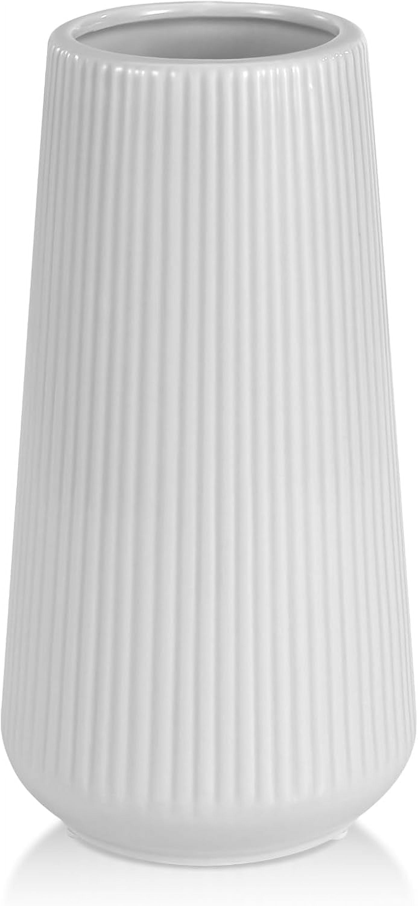 Grey Ceramic Vase, Small Cute Flower Vase for Pampas Grass, Home ...
