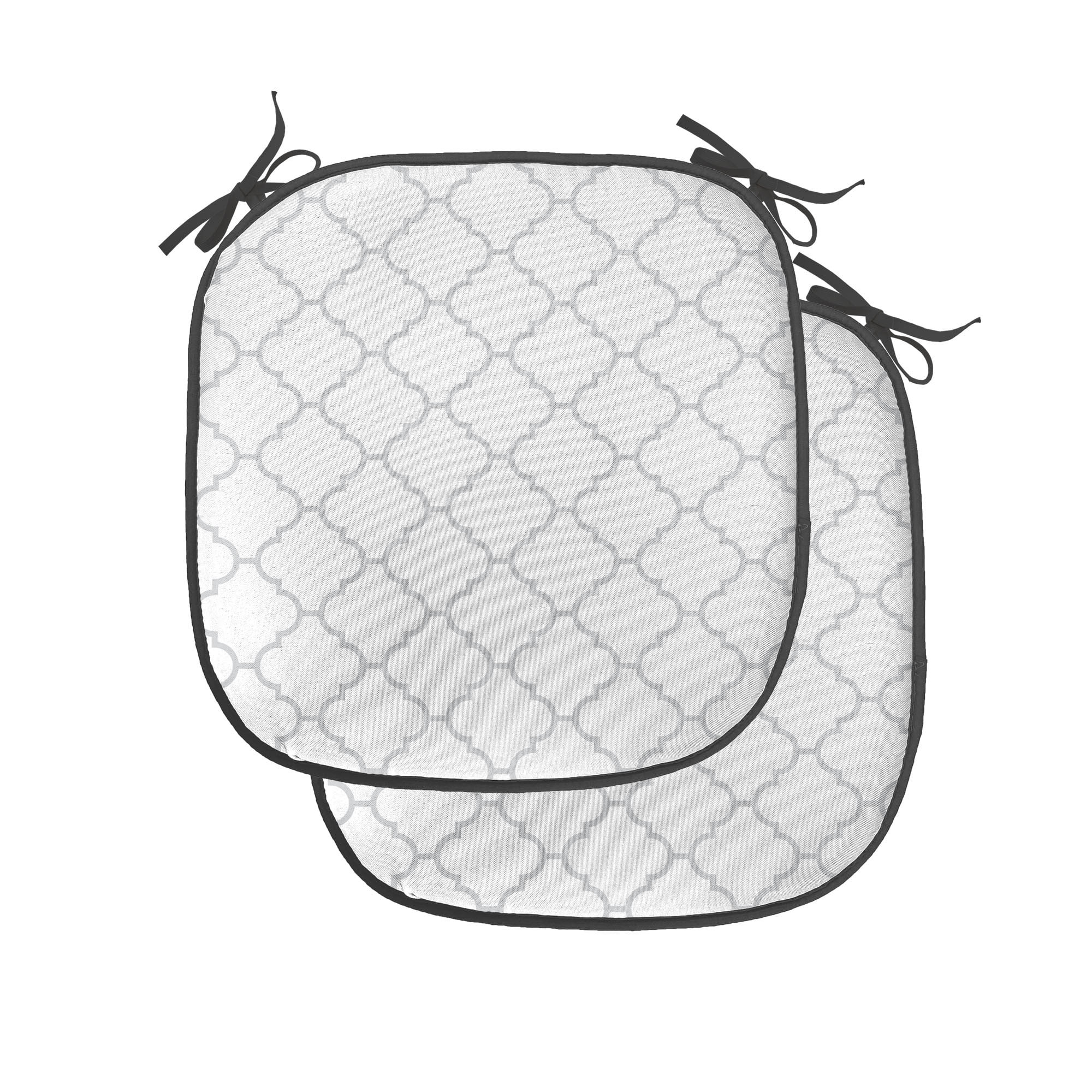 Grey Chair Seating Cushion Set of 2, Simple Monochrome Patterns ...