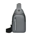 Grey Chest Bag For Travel Sports And Casual Use Crossbody Shoulder Bag ...
