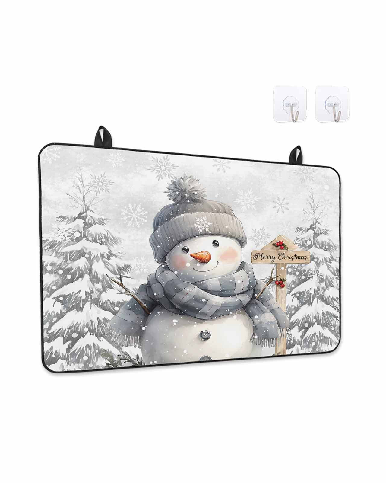 Grey Christmas Stove Top Covers for Electric Stove, 28'x20'' Snow Hat ...