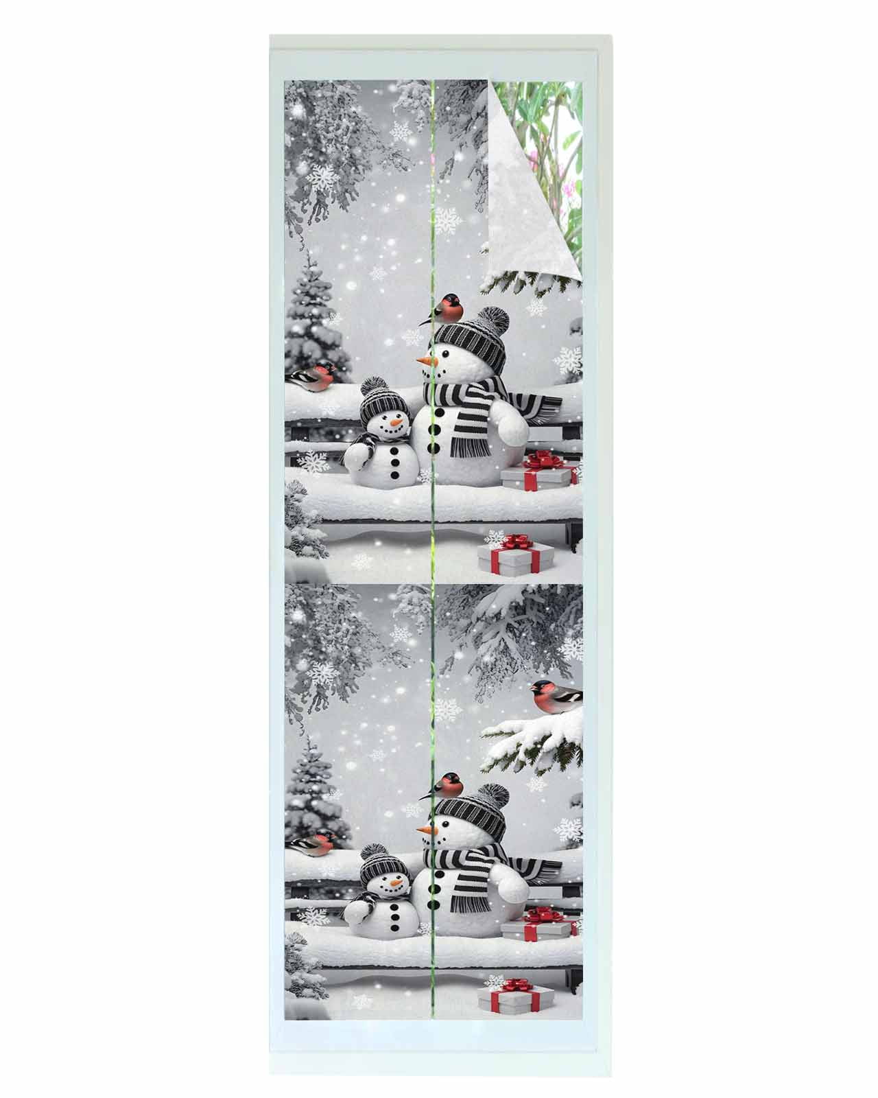 Grey Christmas Window Privacy Film Stained Glass Window Film Decorative ...
