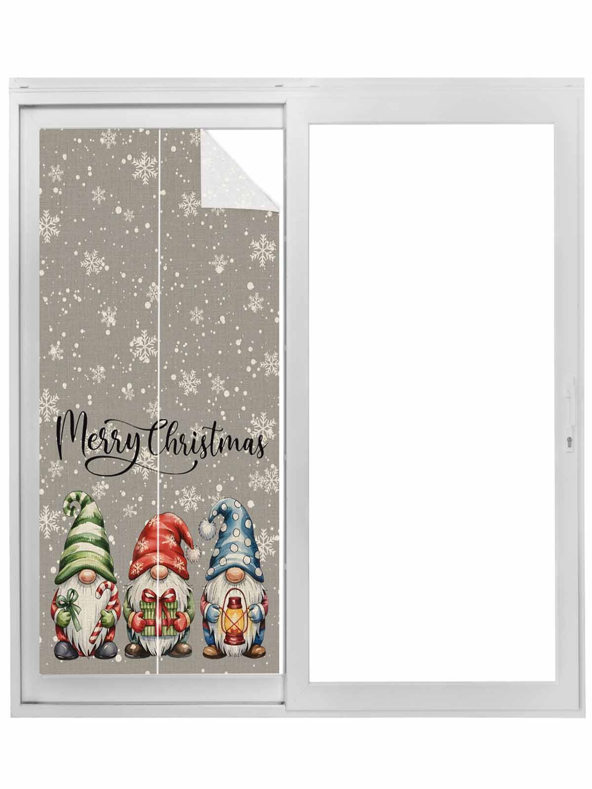 Grey Christmas Window Privacy Film Stained Glass Window Film Decorative ...