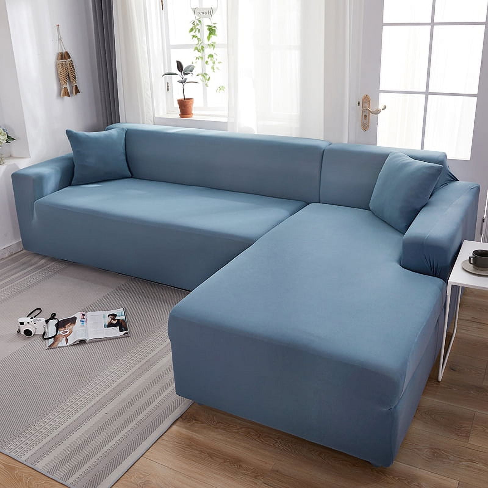 Grey Color Sofa Cover Stretch Elastic Sofa Covers for Living Room ...