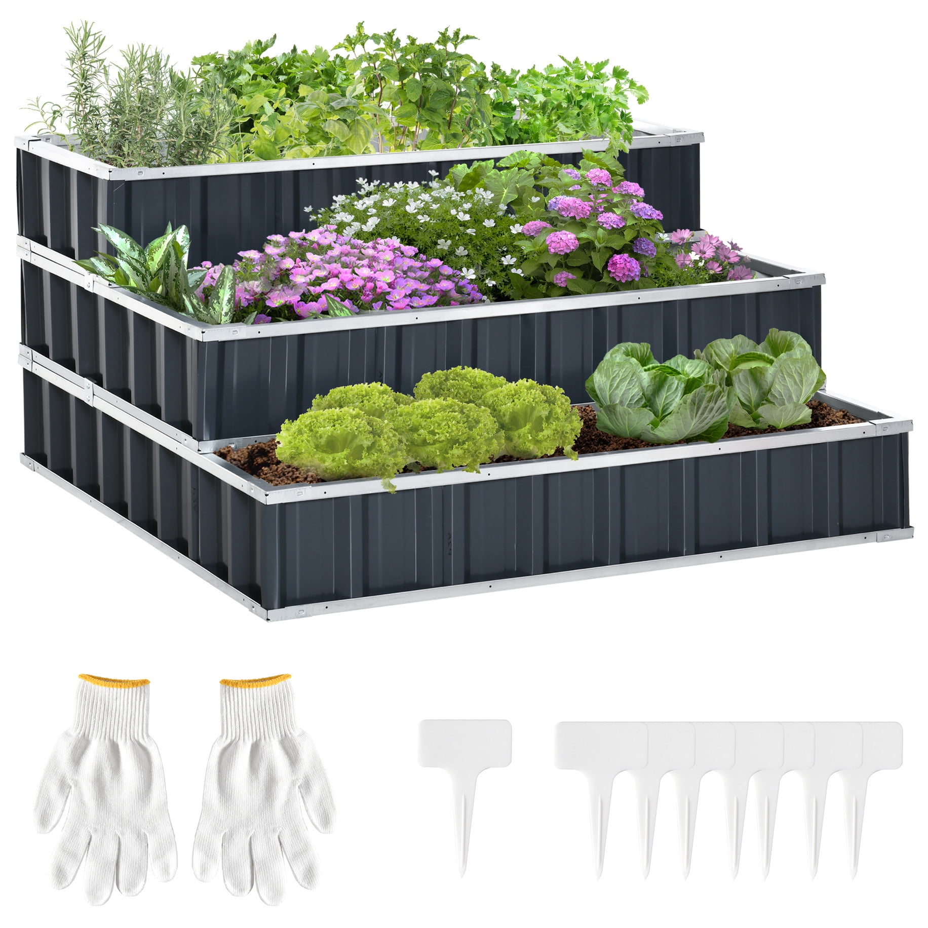 Grey Color Steel - Three Growing Zones - Vegetable and Herb Growing ...