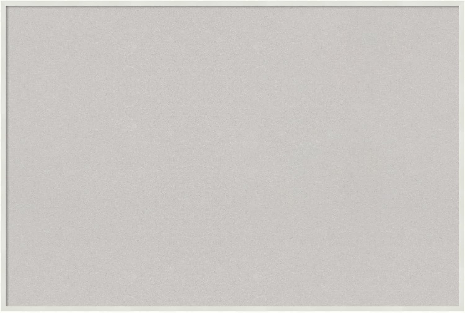 Grey Cork Board for Wall, 25x37 Vision Board th White Wood Frame, Large ...