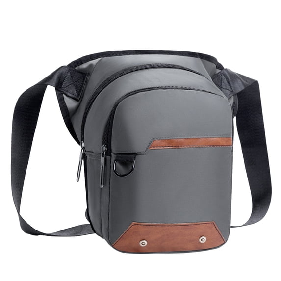 Grey Crossbody Bag Watertight Material Chest Bag Multifunctional Sports ...