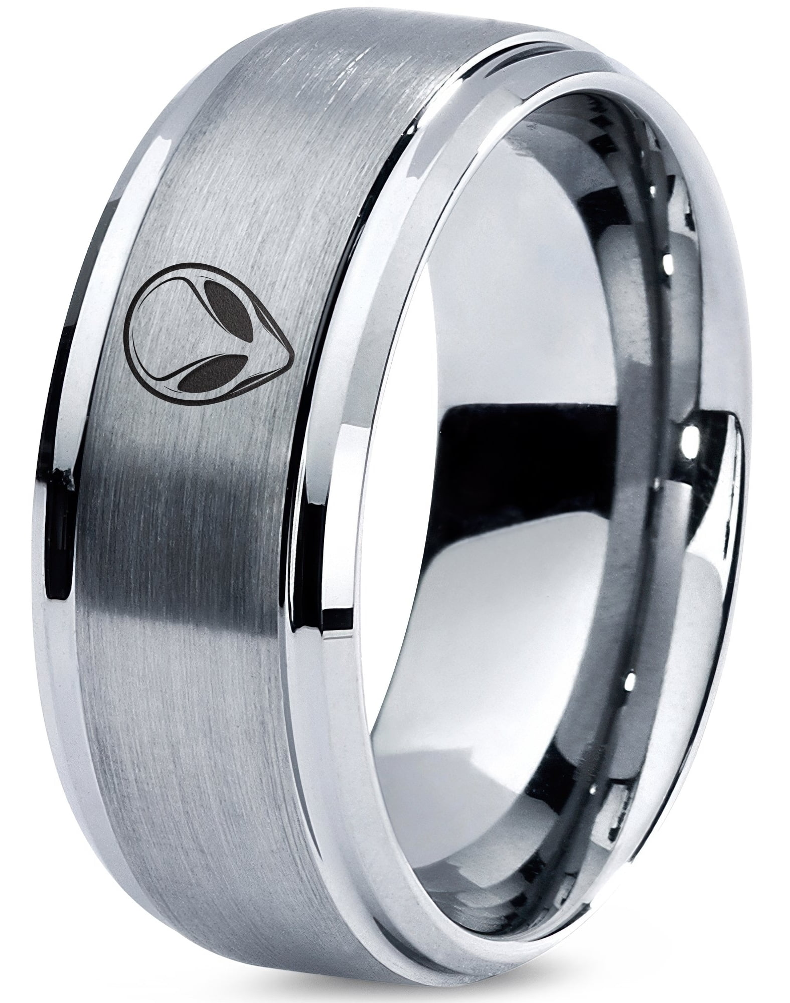 Grey Custom Gamer Tungsten Engagement Gift Letter Ring One Year ...