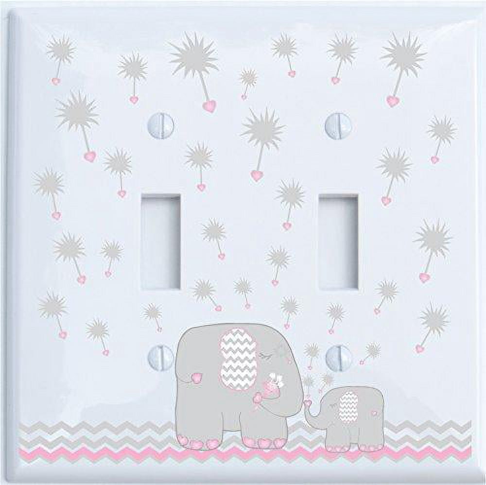 Grey Dandelion Elephant Light Switch Plates and Outlet Covers Elephant ...