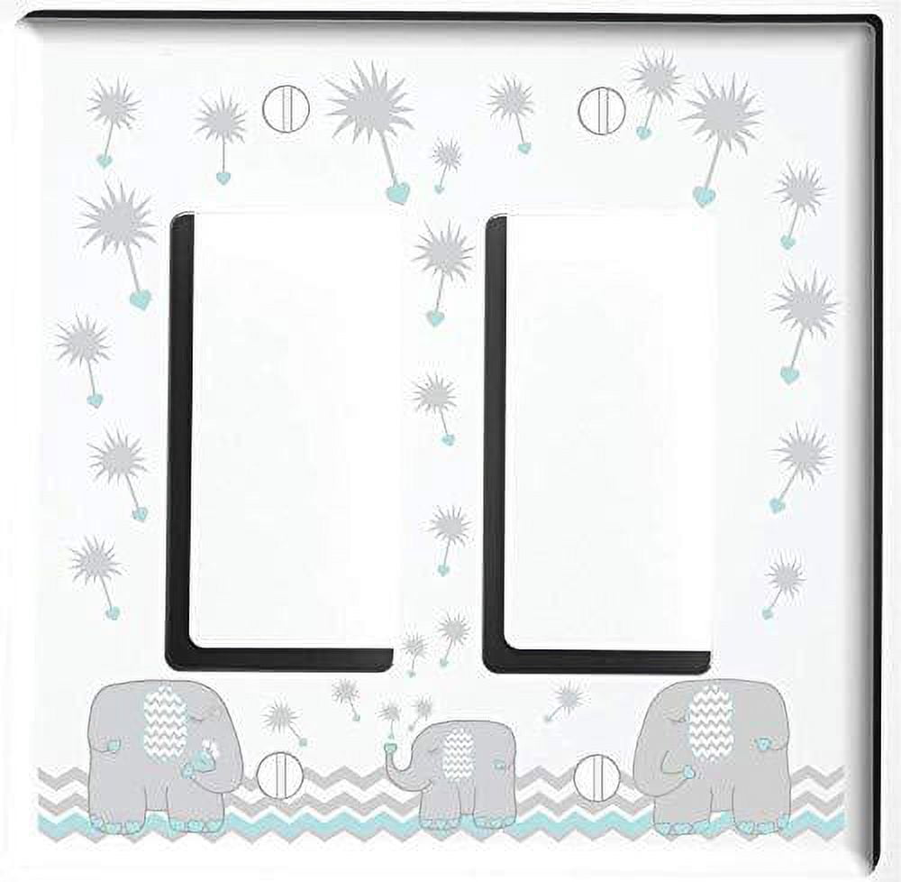 Grey Dandelion Elephant Light Switch Plates and Outlet Covers Elephant ...