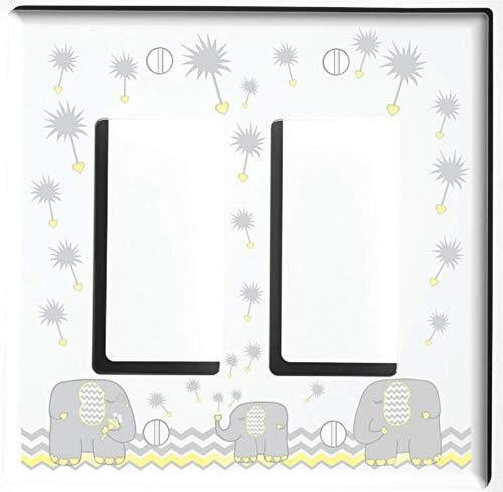 Grey Dandelion Elephant Light Switch Plates and Outlet Covers Elephant ...