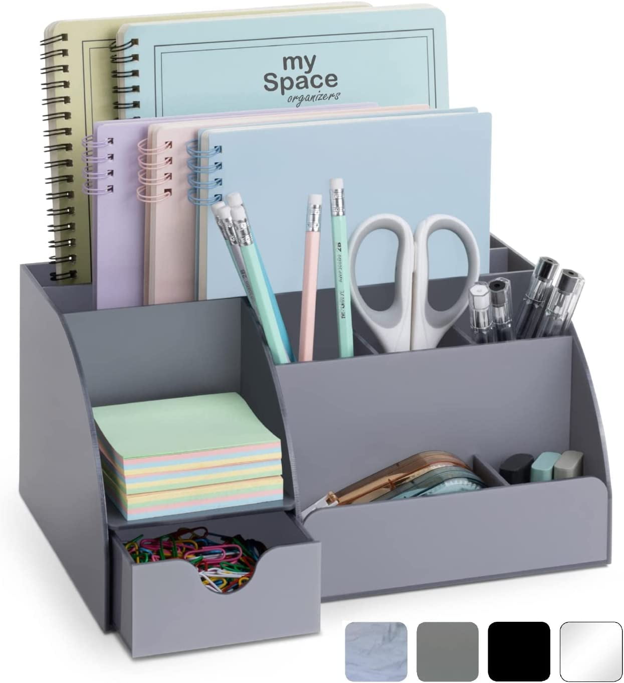 Grey Desk Organizer Acrylic For Home Office and School Supplies And ...