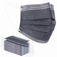 Grey Disposable Face Mask 100 Pcs Grey Face Masks 3 Ply Protection ...