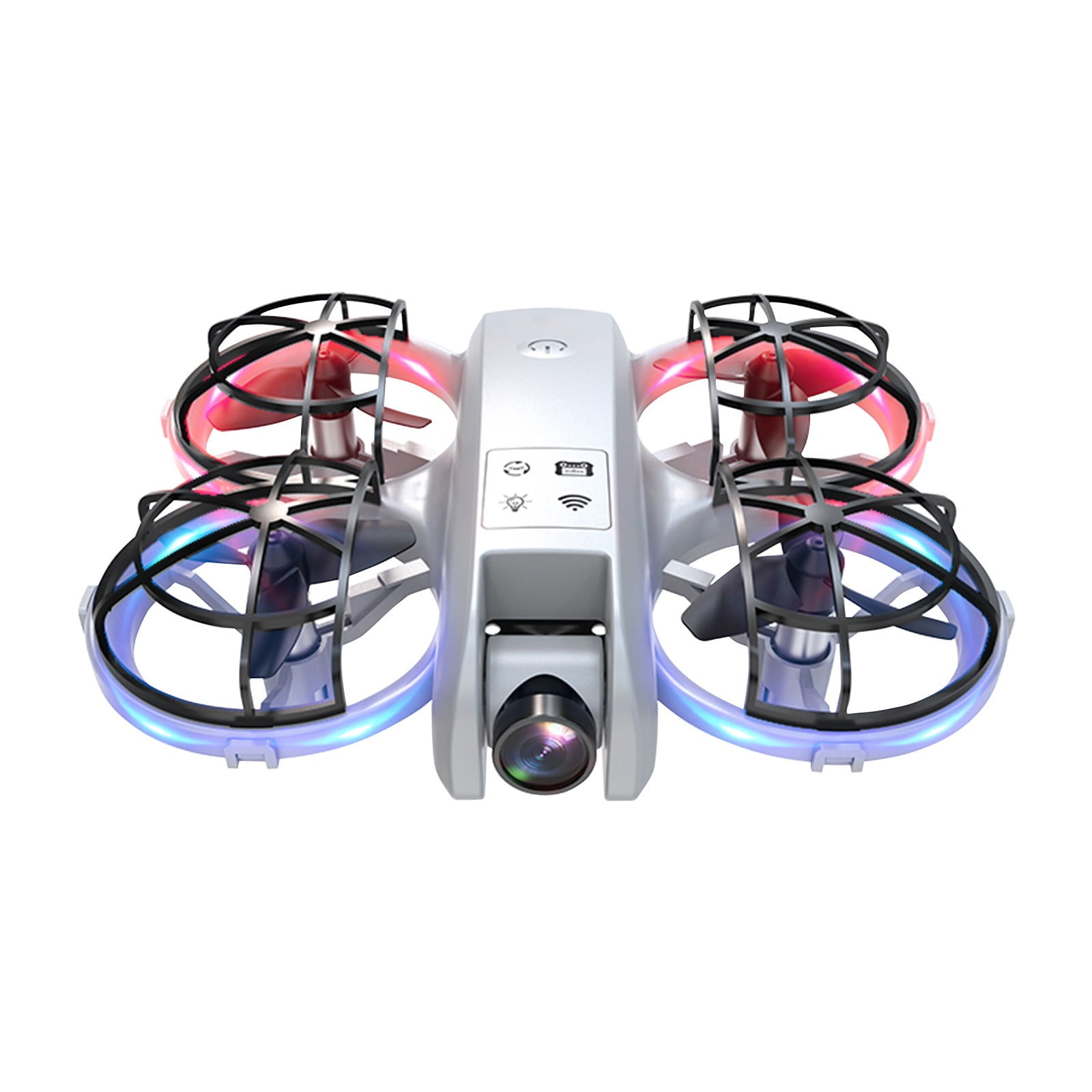 Grey Drone With Camera Remote Control Screen Display Cool Lights 24G Rc ...