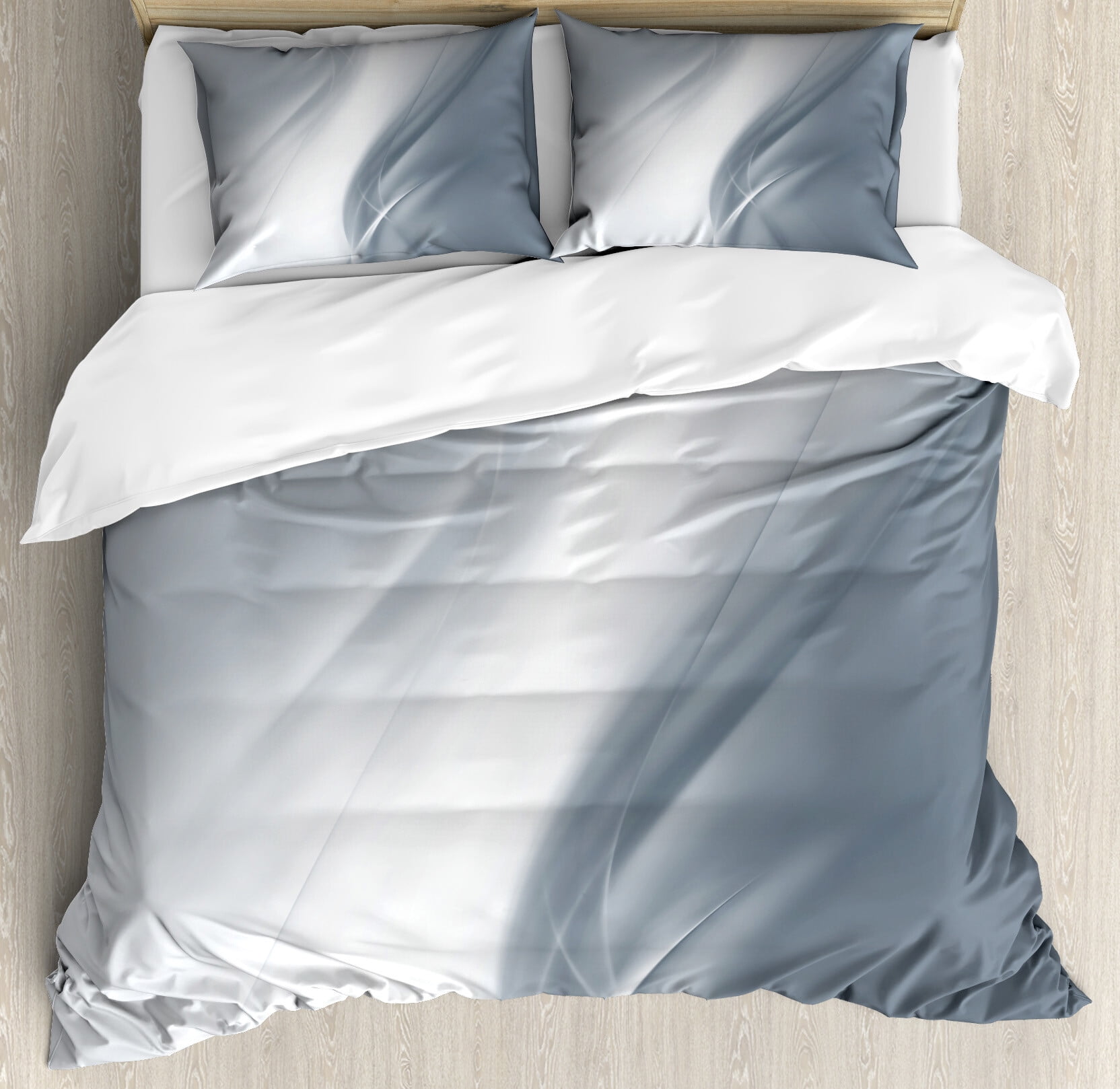 Grey Duvet Cover Set, Soft Abstract Digital Print Design in Purity ...