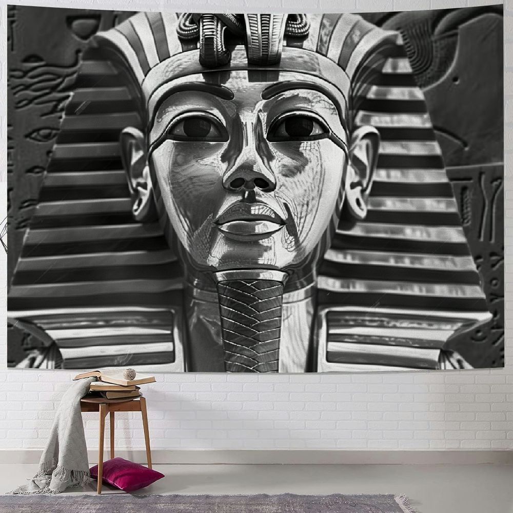 Grey Egyptian Pharaoh Tapestry Occult Ancient Egypt King Tapestries ...