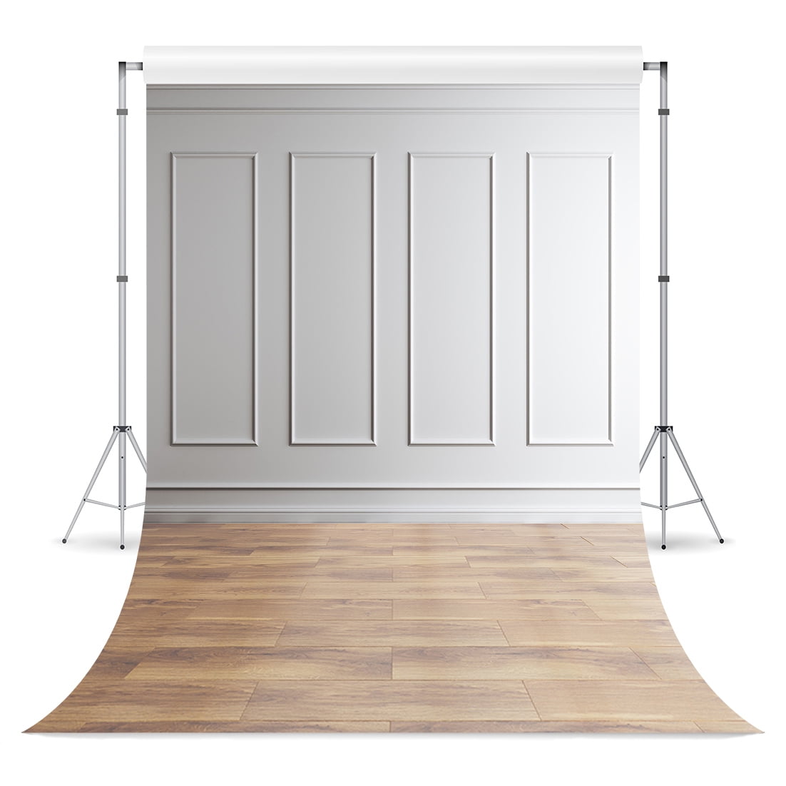 Grey Empty Room Simple Style Vinyl Backdrops For Photography Wood Floor ...