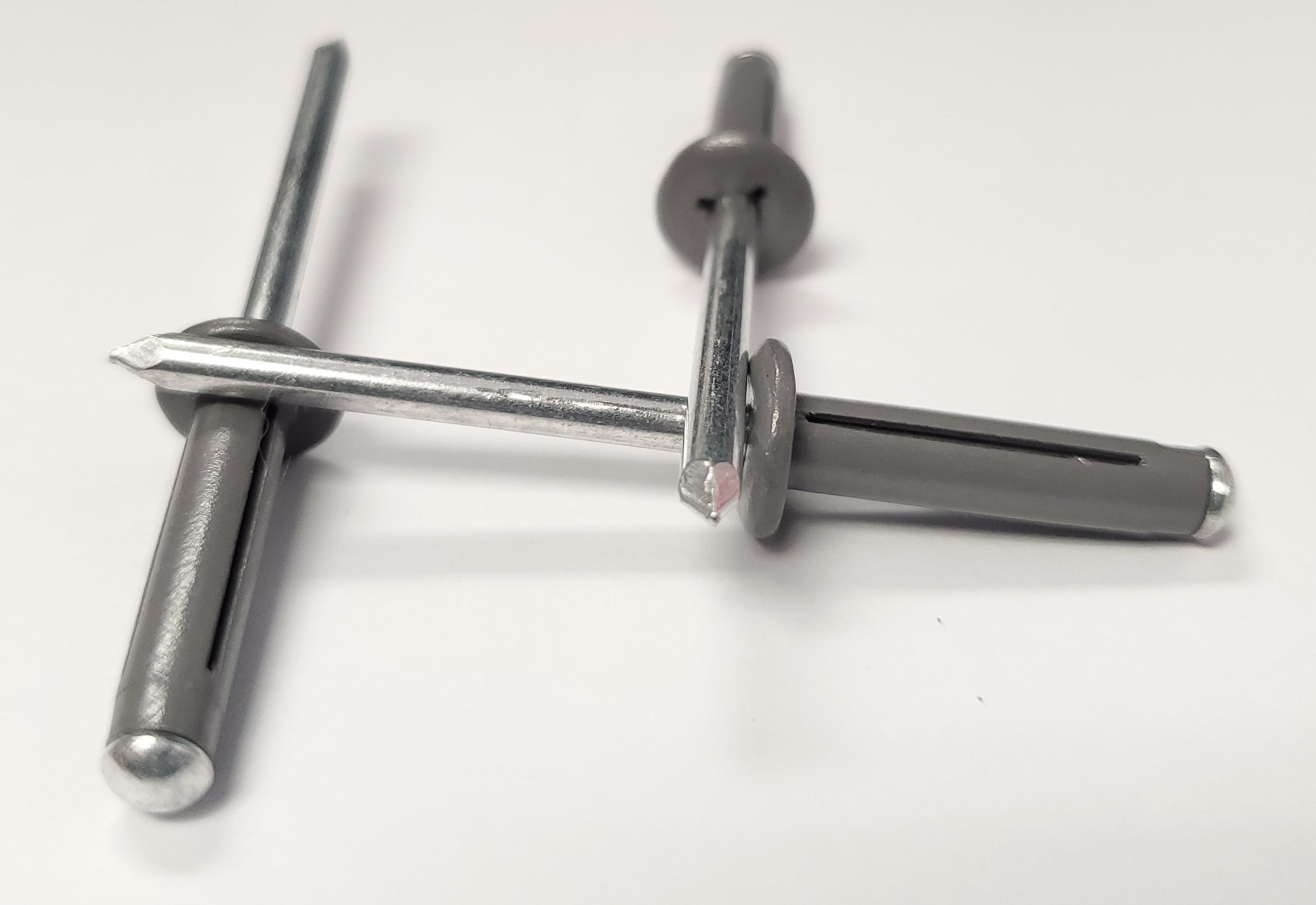 Grey Pop Rivets 3/16" Tri-Fold Small Aluminum Head Steel Mandrel .040 ...