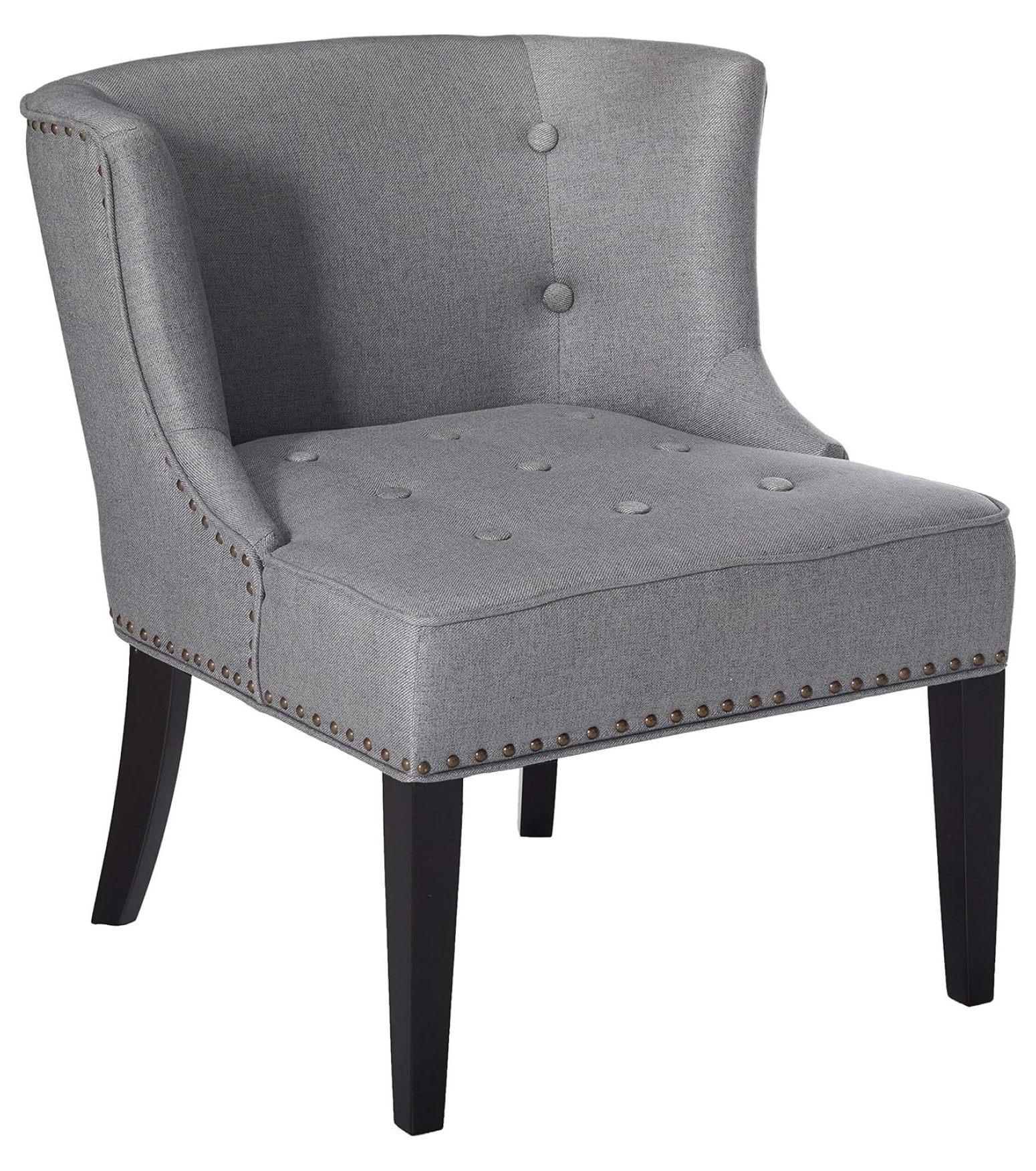 Grey Fabric Occasional Chair - Christopher Home Adelina Upholstered ...