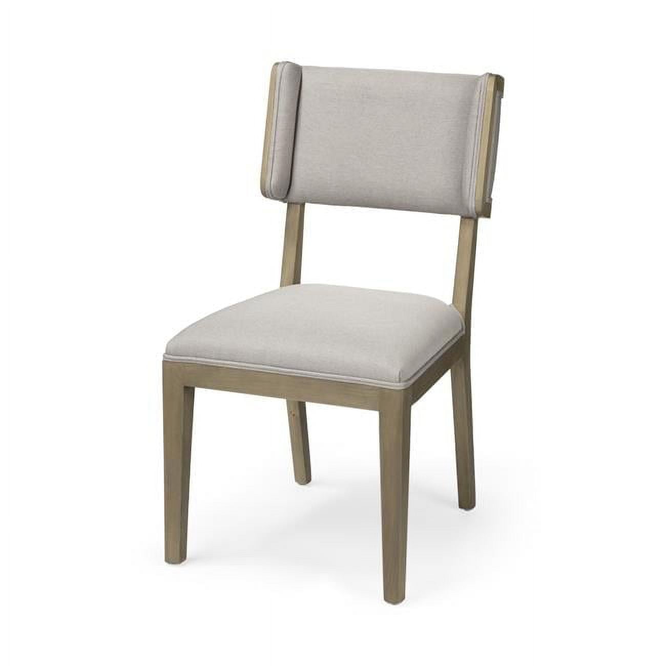 Grey Fabric Wrap Dining Chair with Brown Wooden Base - Walmart.com
