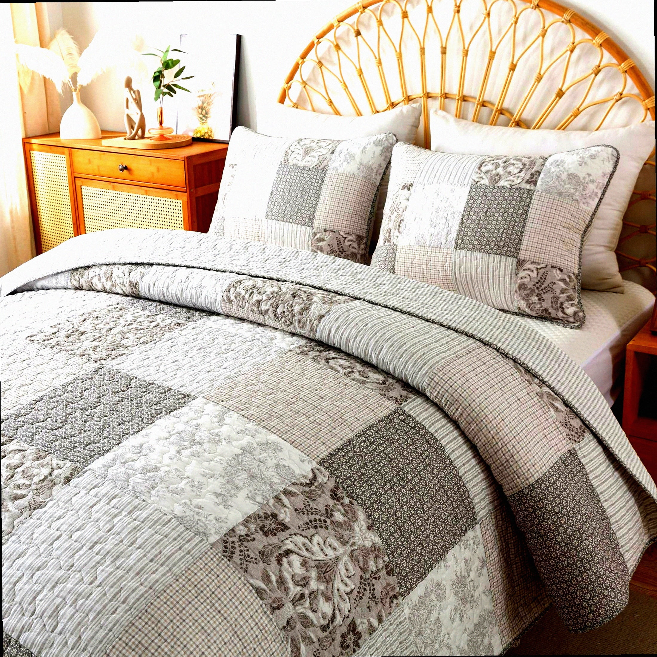 Silver Linings Country Patchwork Twin Bedding Set - Walmart.com