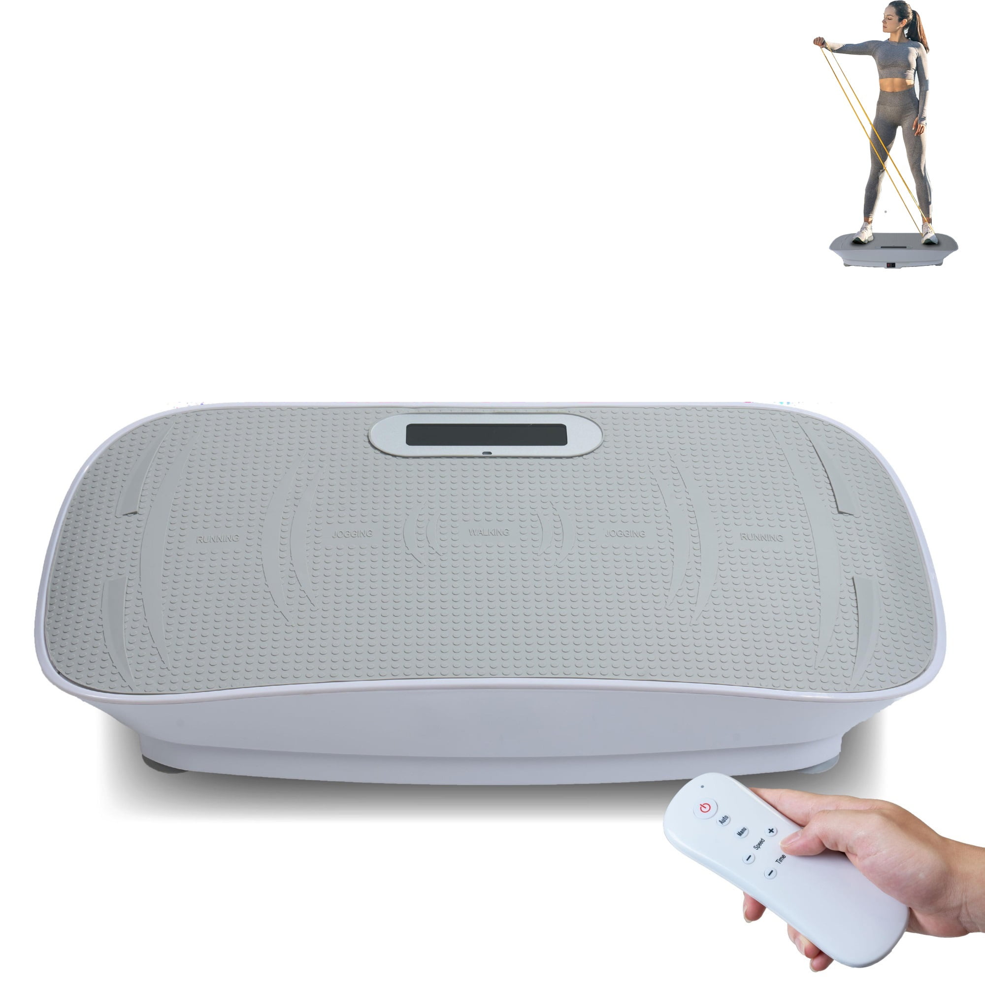 Grey Fitness Vibration Machine 10-Speed Full Body Workout & Fat Burning ...