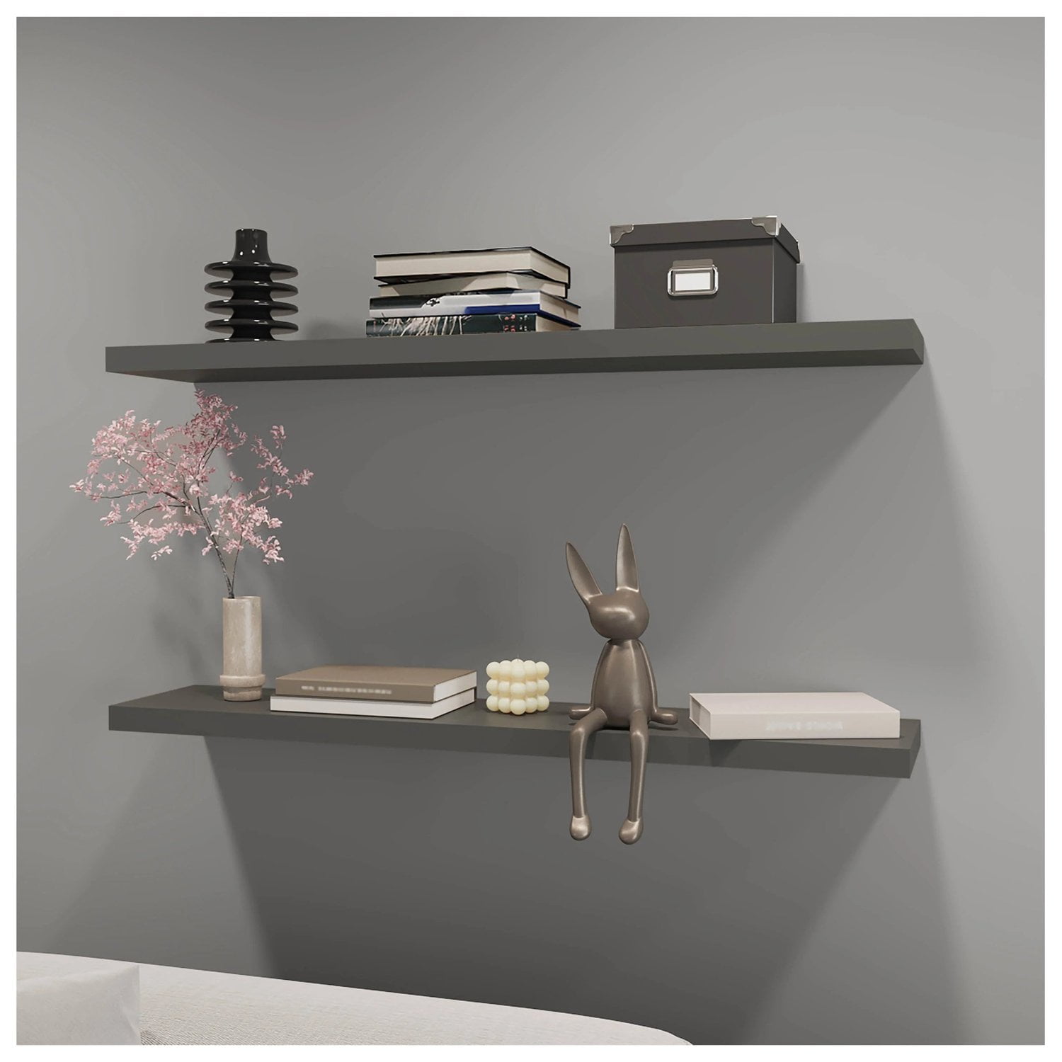 Grey Floating Shelf 2 or Less + Grey + Floating + Horizontal + Primary ...