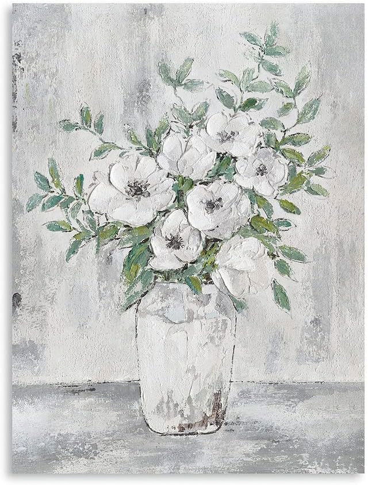 Grey Flower Wall Art Bedroom Wall Art for Gray and White Decor Gray Art ...