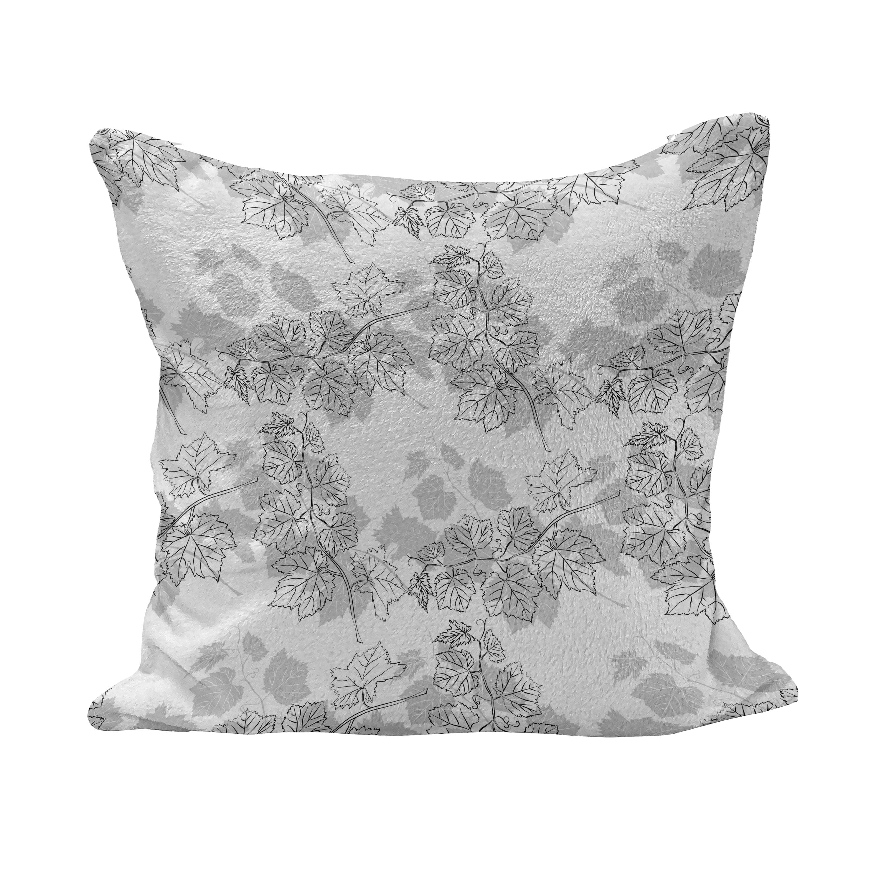 Grey Fluffy Throw Pillow Cushion Cover, Spherical Disc Shaped Internal ...