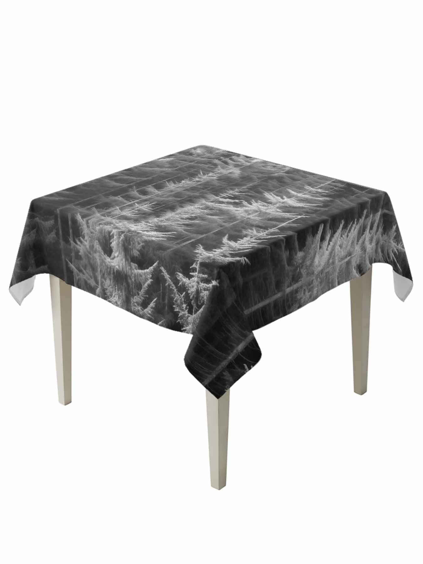 Grey Forest Table Cloth, Pine Tree Summer Botanical Modern Art ...