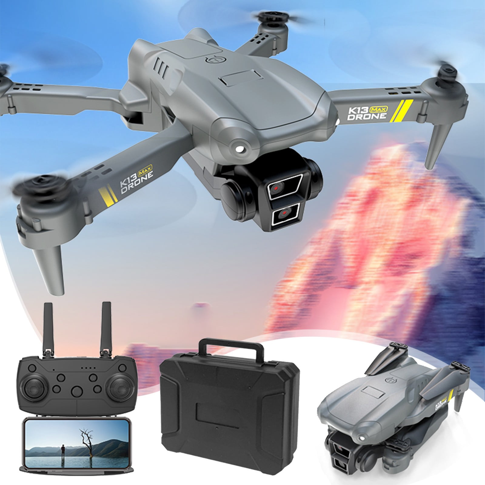Grey Fpv Drone With 1080P Camera, Altitude Hold, Headless Mode And ...