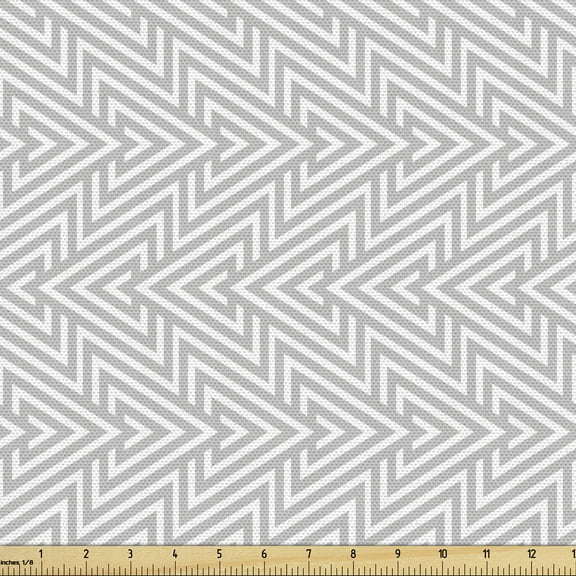 Ambesonne Geometric Fabric by the Yard Upholstery, Motifs, 5 Yards ...