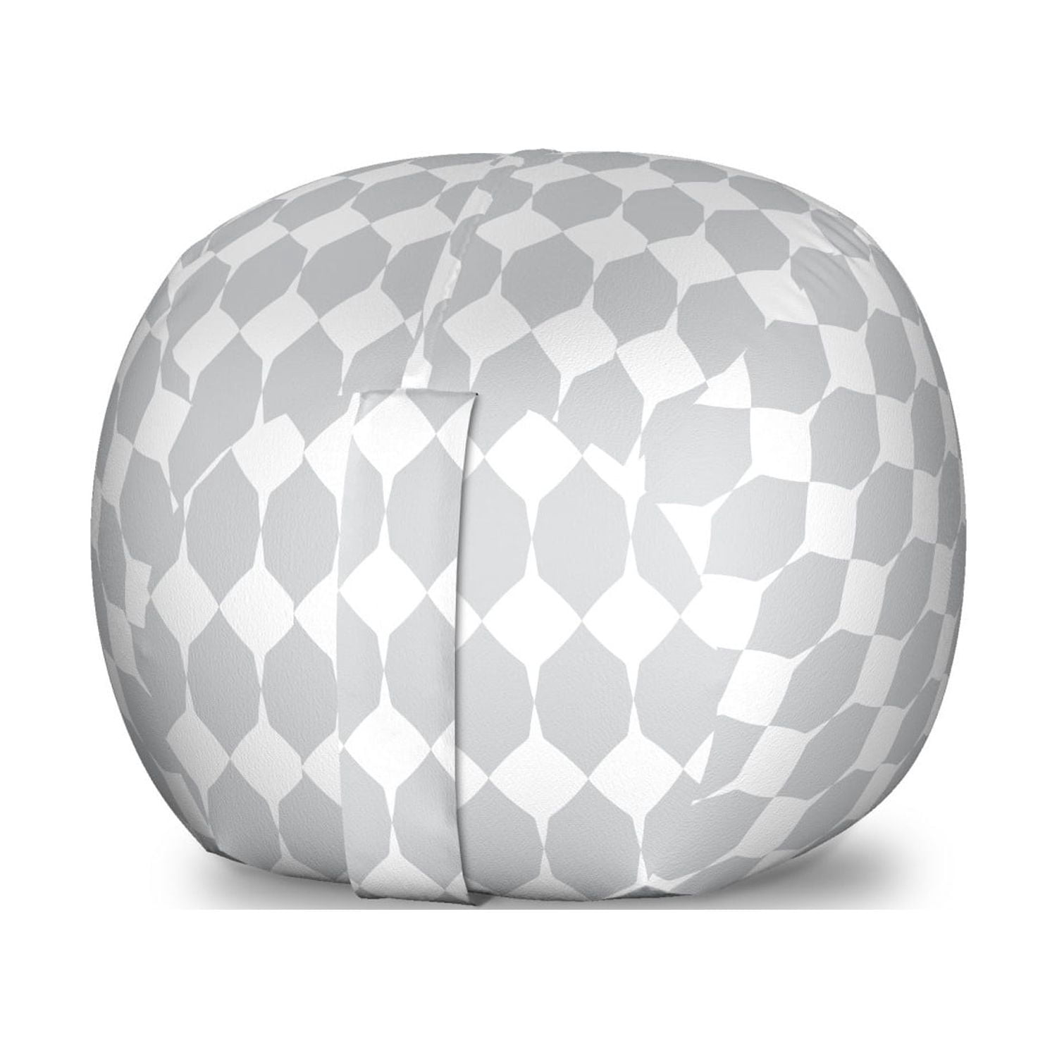 Grey Geometric Storage Toy Bag Chair, Mosaic of Pastel Rhombus Shapes ...